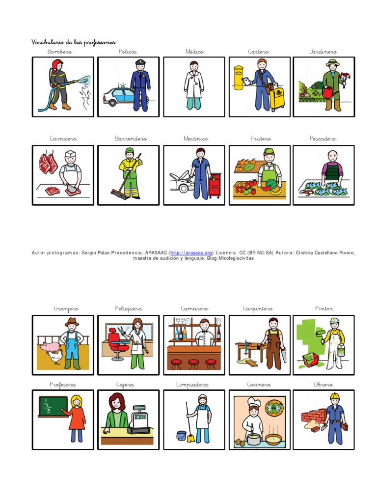 Vocabulario de Las Profesiones | PDF | Diario | Blogging