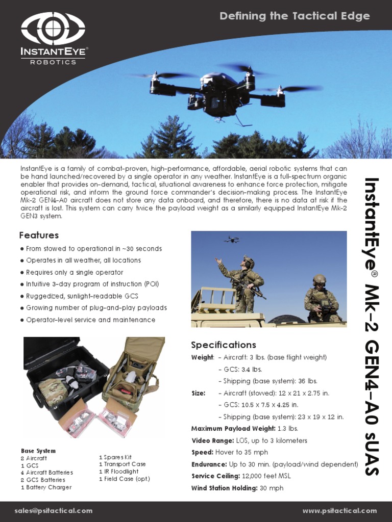 InstantEye Mk-2 GEN4-A0 5-23-17 | PDF | Infrared | Camera