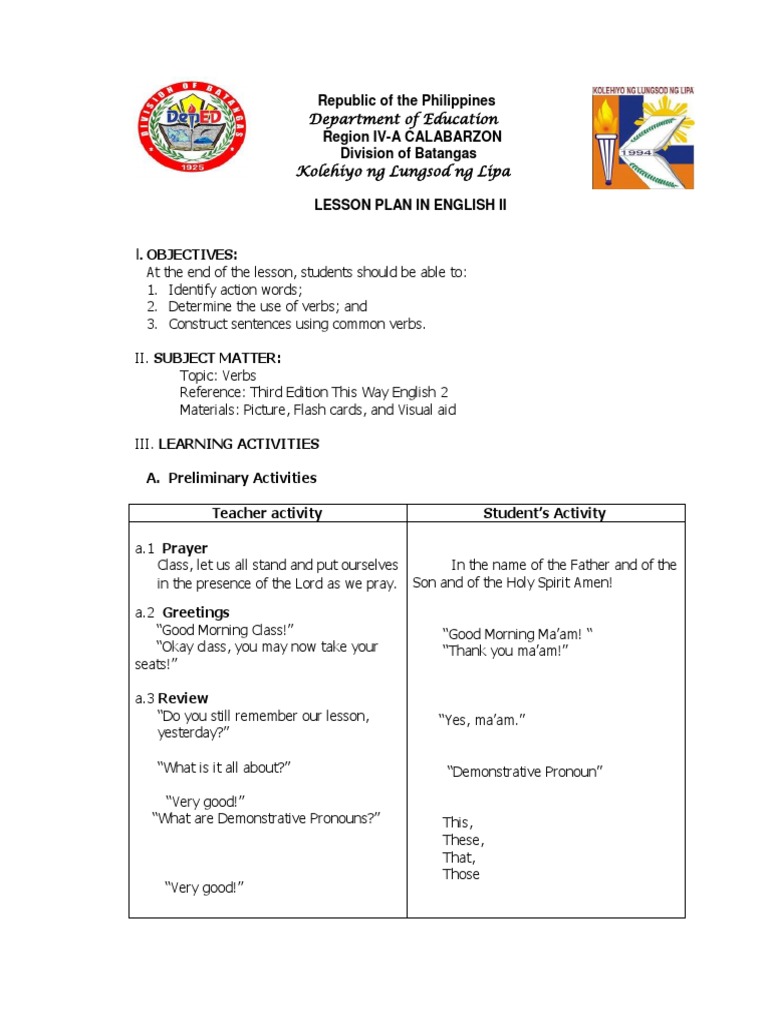 Lesson Plan 101 | PDF | Helen Keller