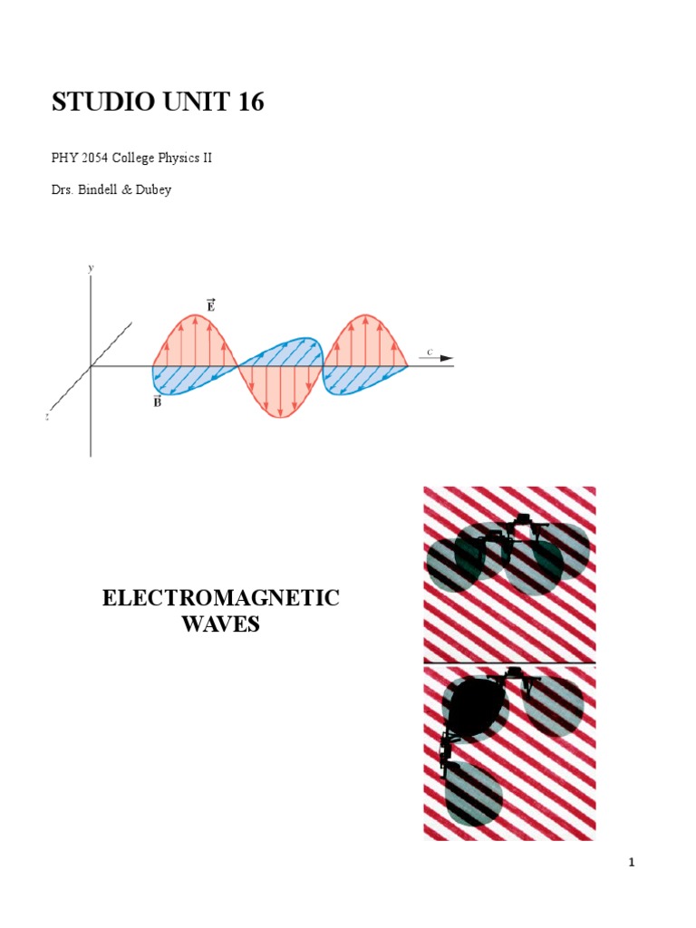 Unit 16 Electromagnetic Waves | PDF | Electromagnetic Radiation | Polarization (Waves)