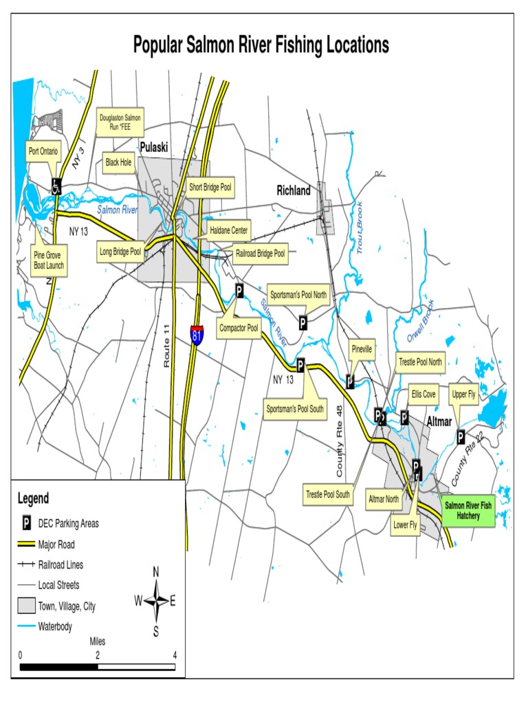 Popular Salmon River Fishing Locations: I I I I | PDF | Aquatic ...