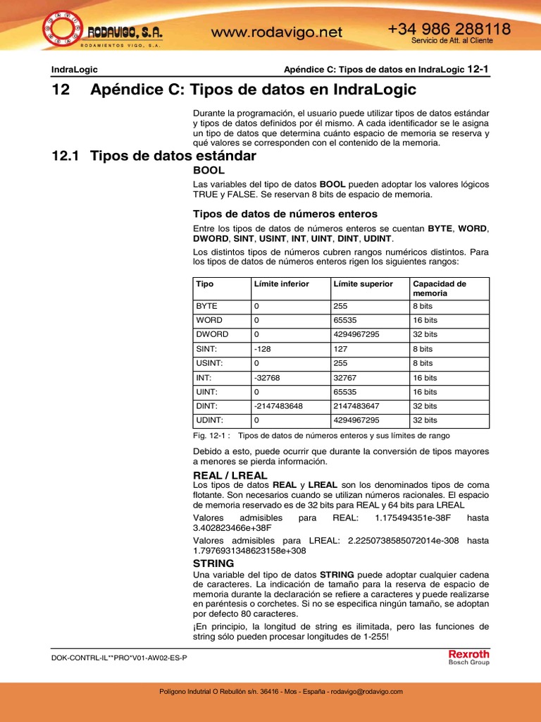 REXROTH 1 13 Tipos de Datos en IndraLogic | PDF