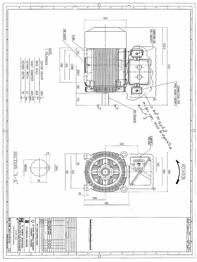 Motor Outline Drawing | PDF