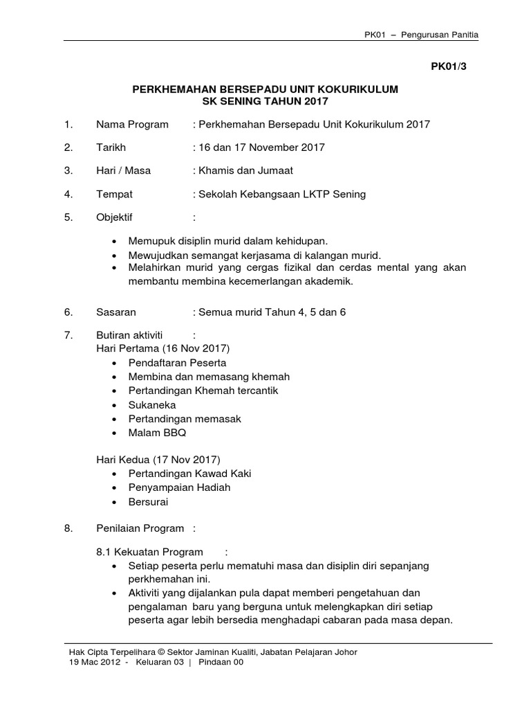 Laporan Perkhemahan | PDF