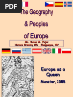 Physical Features of Europe | PDF | Europe | Mediterranean Sea