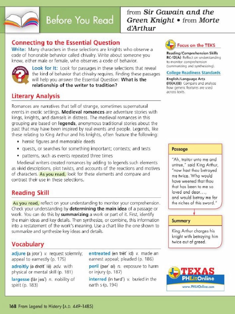 Sir Gawain & The Green Knight Pearson Text | PDF | Green Knight ...