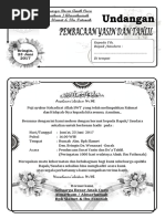 Contoh Undangan Pengajian | PDF