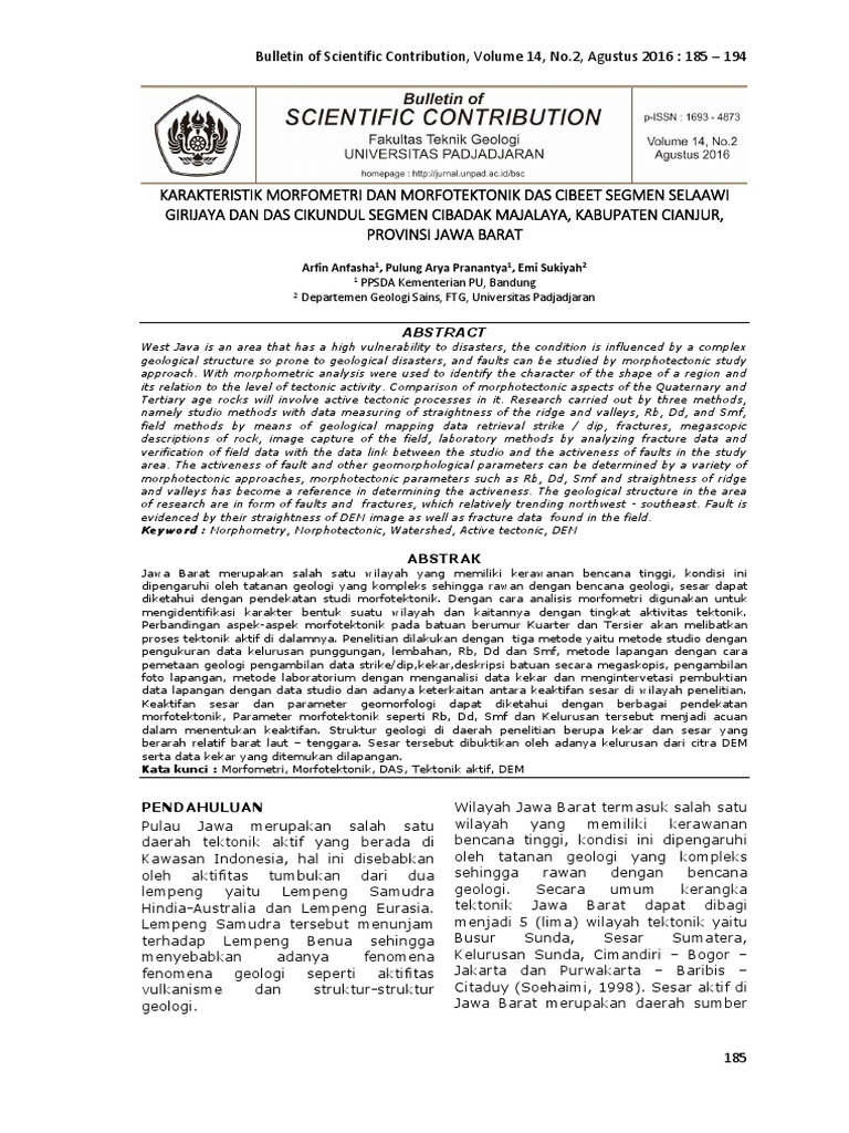 Karakteristik Morfometri | PDF