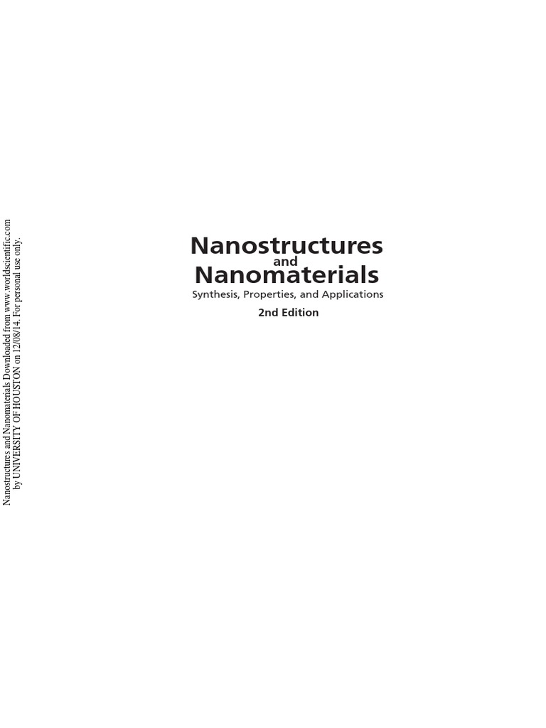 Nanostructures Nanomaterials: Synthesis, Properties, and Applications ...
