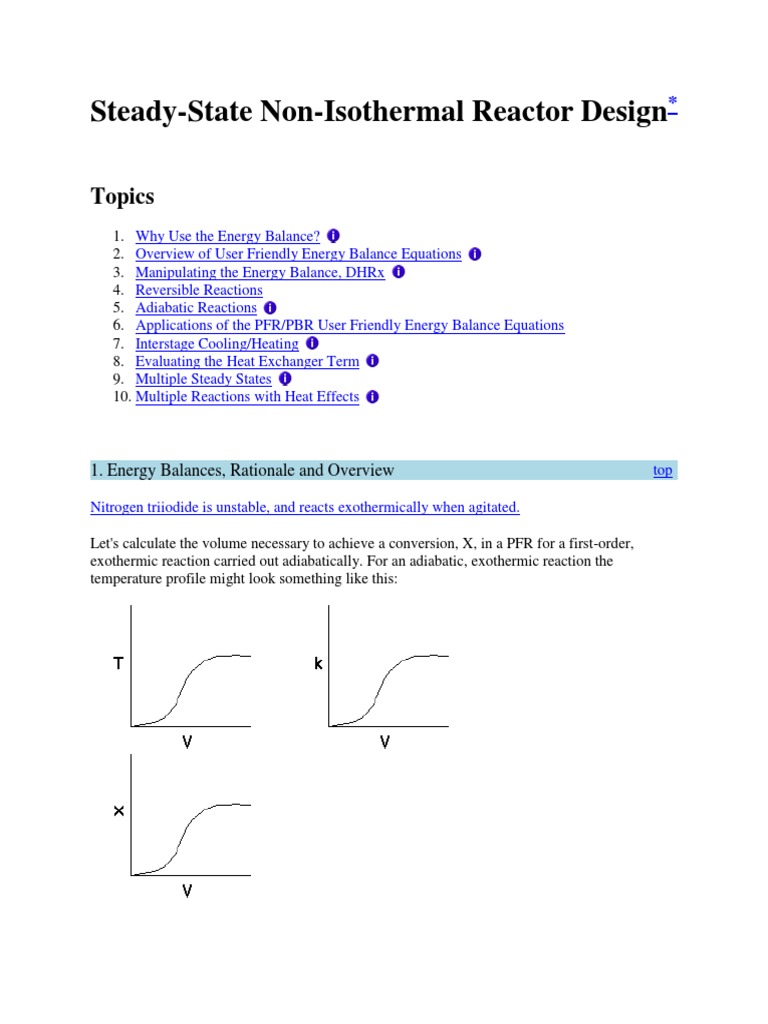 Steady-State Non-Isothermal Reactor Design | PDF | Chemical Reactor | Heat