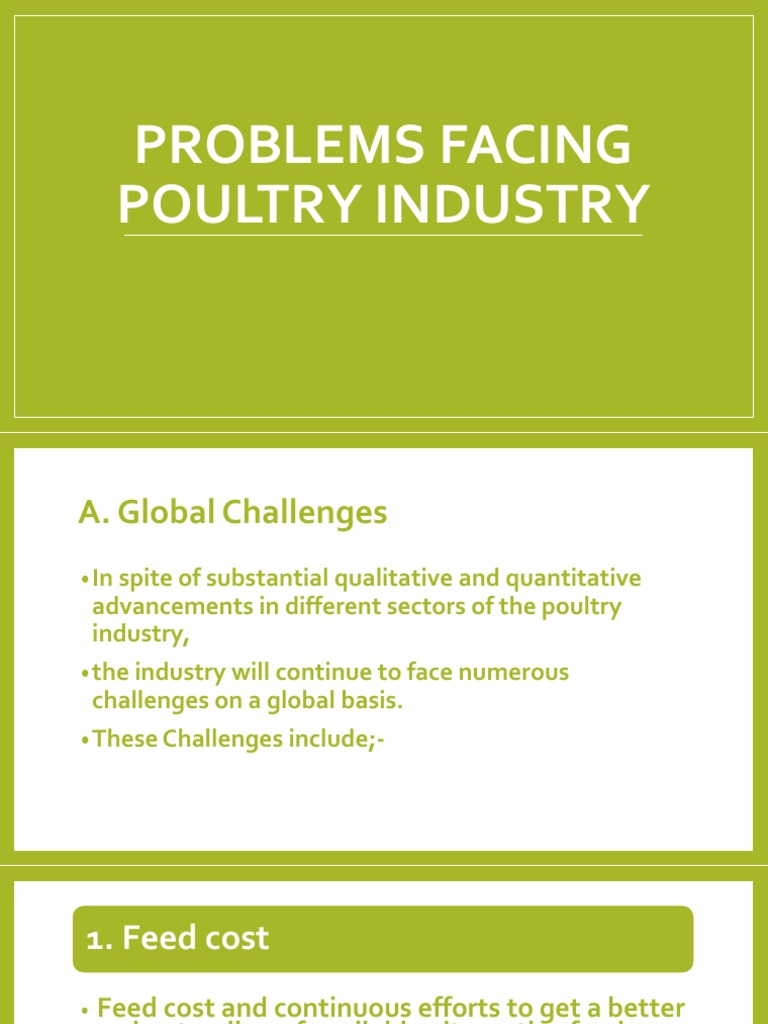 Problems Facing Poultry Industry | PDF | Poultry Farming | Animal Welfare