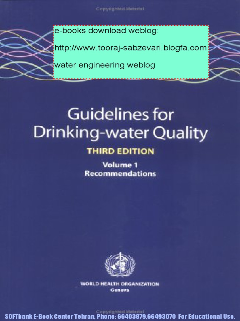 Guidelines For Drinking Water Quality Key Scientific Issues In