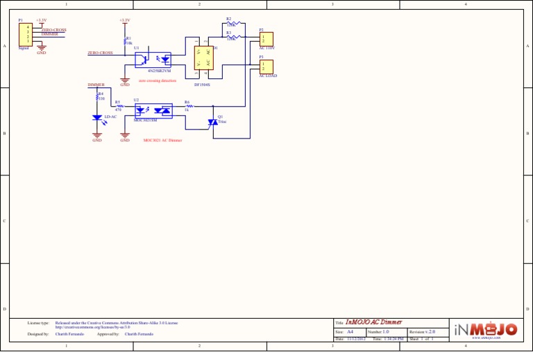 Ac Dimmer Schematic v.2 PDF | PDF