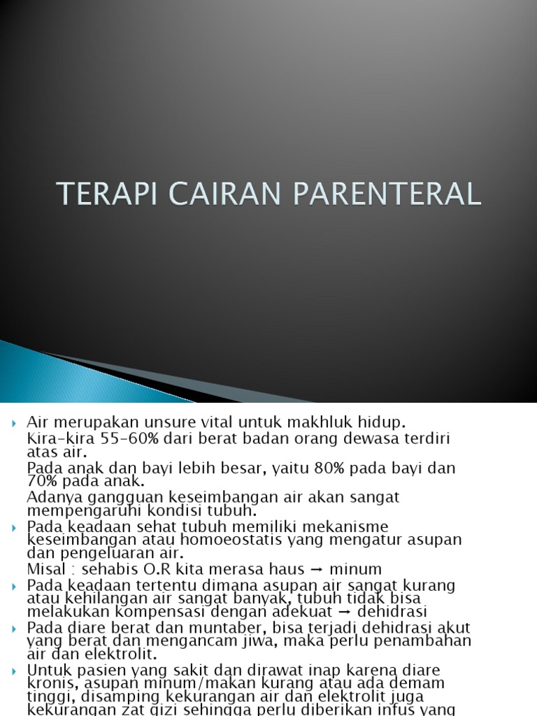 Terapi Cairan Parenteral | PDF