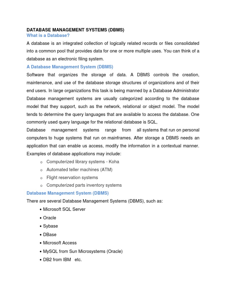 Database Management Systems | PDF