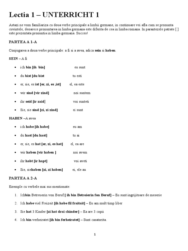 Lectii Germana Promedica24 | PDF