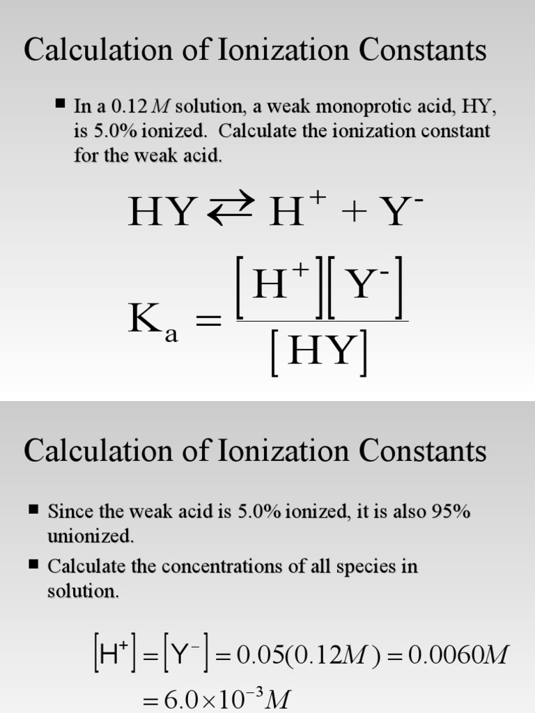 Determining Percent Ionization of a Weak Base from its Kb and Initial ...