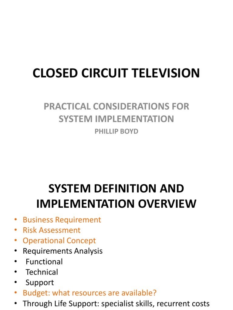 CCTV Considerations by Phillip Boyd | PDF | Closed Circuit Television ... CCTV Considerations by Phillip Boyd | PDF | Closed Circuit Television ...