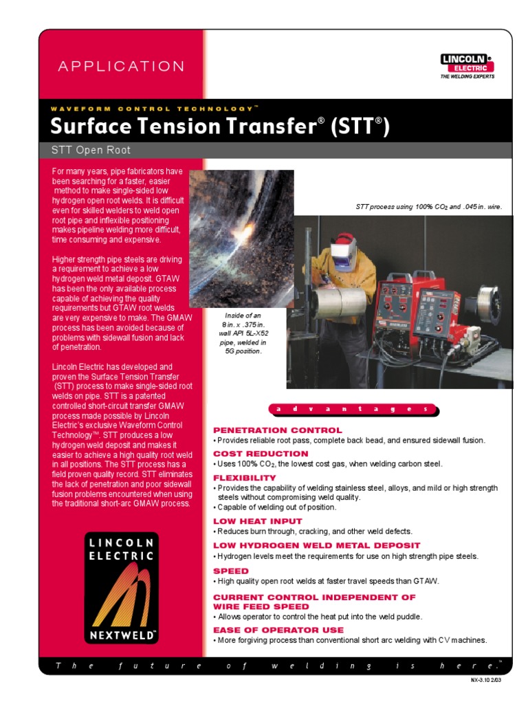 Surface Tension Transfer (STT) : Application | PDF | Welding | Construction