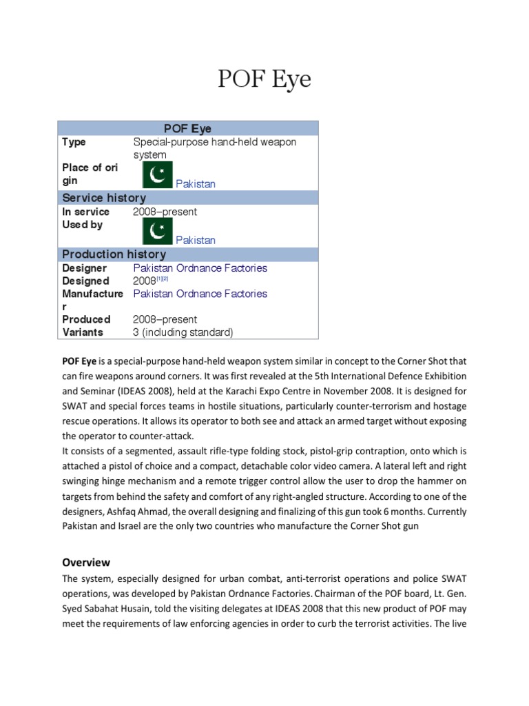POF Eye | PDF | Projectile Weapons | Military Science