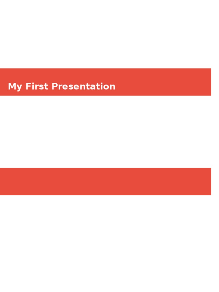 My First Presentation | PDF