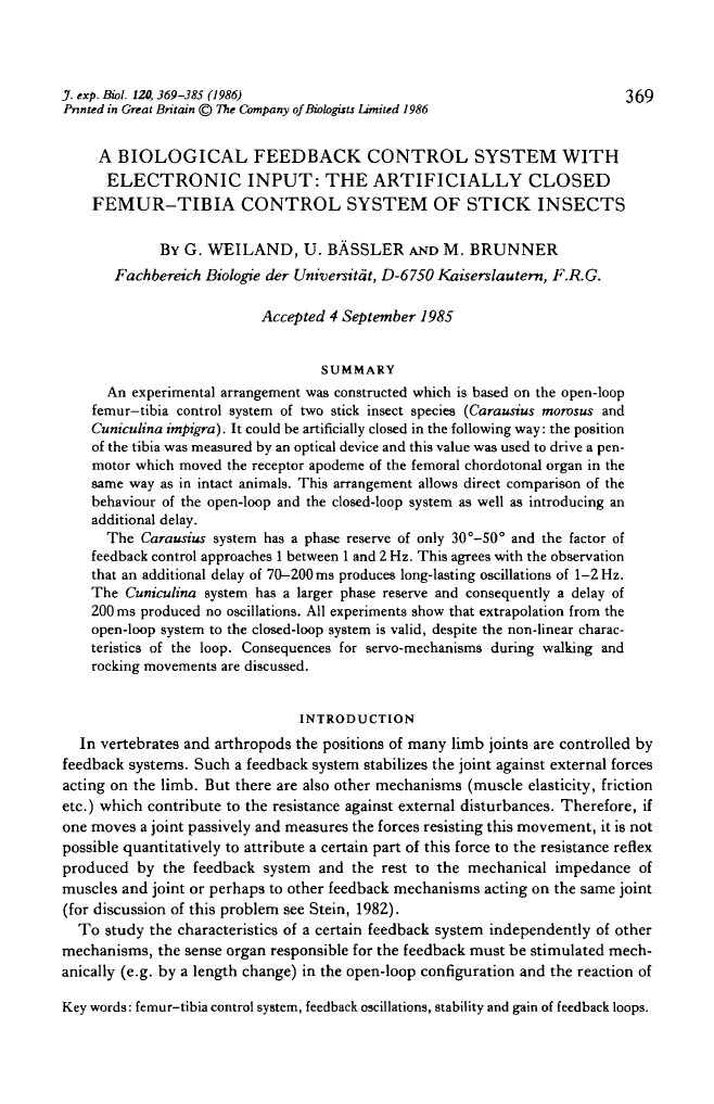 A Biological Feedback Control System With | PDF | Feedback | Control Theory