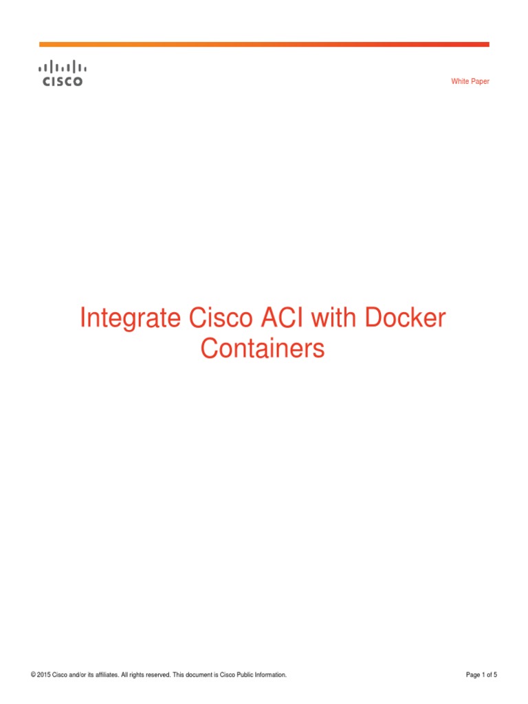 Integrate Cisco ACI With Docker Containers | PDF | Application Software ...