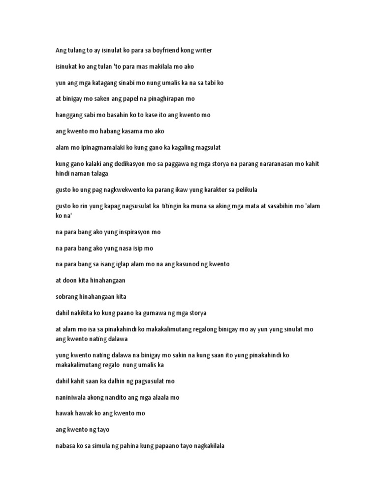 Ang Boyfriend Kong Writer | PDF