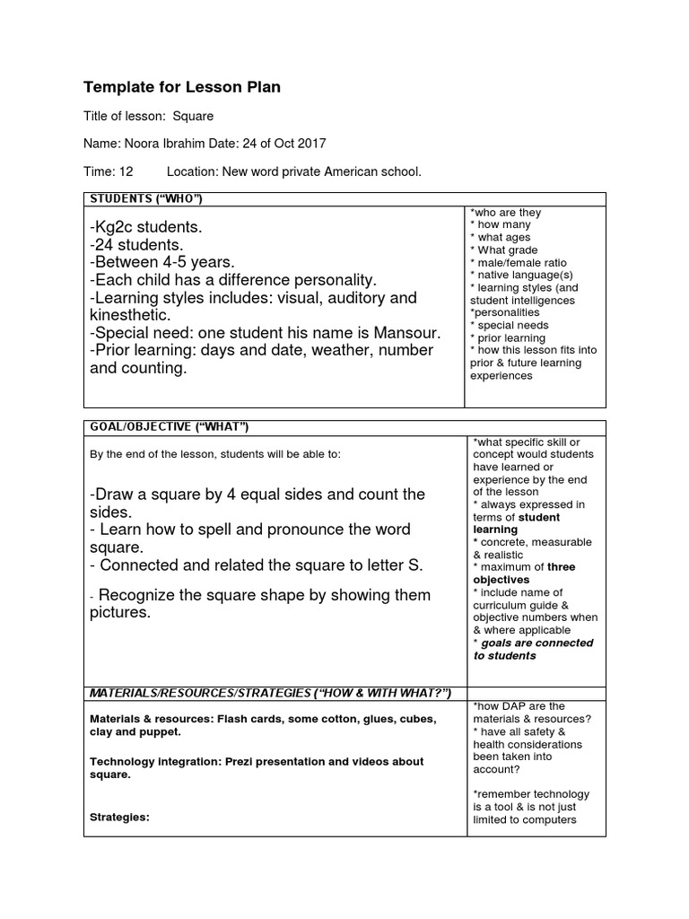 Lesson Plan | PDF | Lesson Plan | Learning Styles