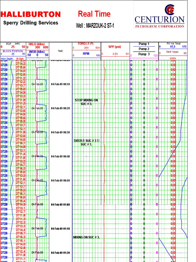 Marzouk-2 St1 Realtime 4-2-2009 | PDF | Gases | Nature