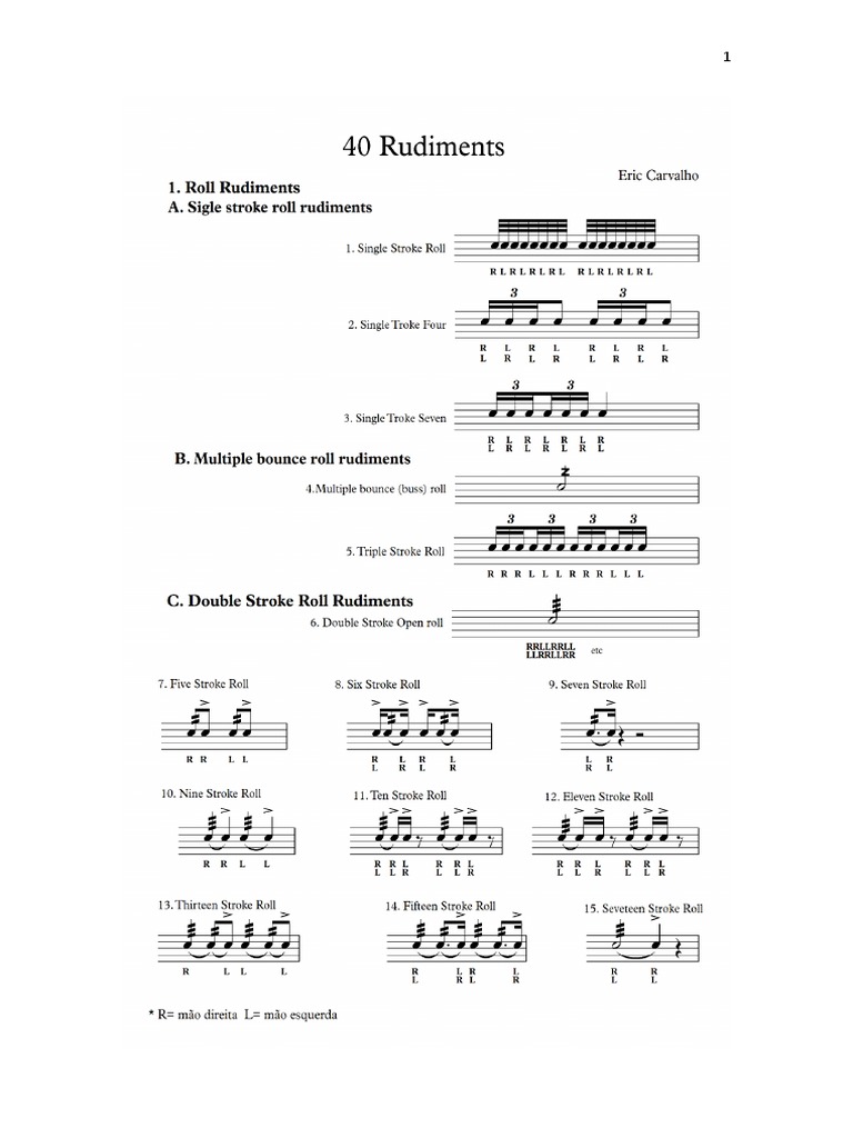 40 Rudimentos PDF | PDF