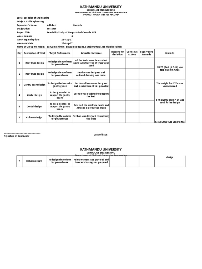 Kathmandu University: School of Engineering Department of Civil and Geomatics Engineering ...