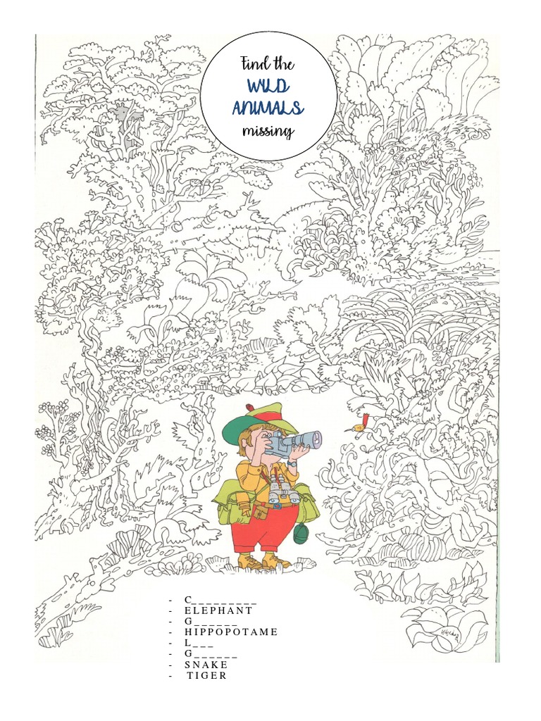 Wild Animals Missing Puzzle | PDF