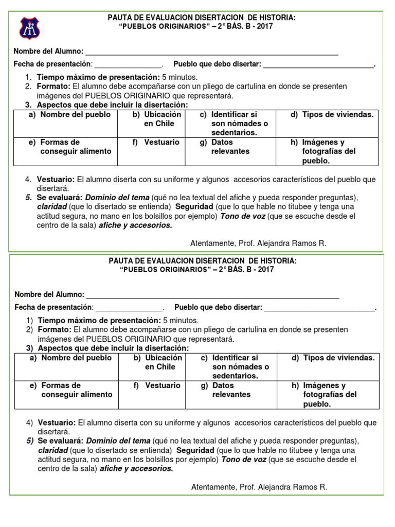 Pauta de Evaluación Pueblos Originarios | PDF | Sicología | Educación ... Pauta de Evaluación Pueblos Originarios | PDF | Sicología | Educación ...