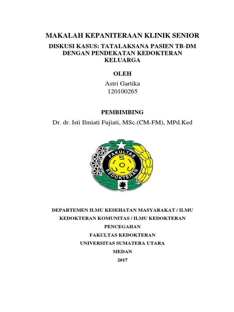 PH-Makalah TB DM Dengan Pendekatan Kedokteran Keluarga | PDF