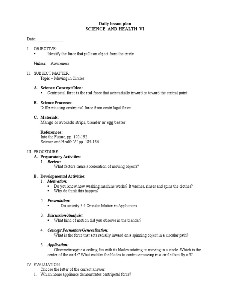Daily Lesson Plan SCIENCE 6 3rd Rating Part 1 | Download Free PDF ...