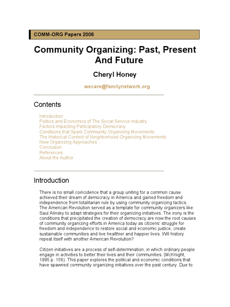 Comm Org | PDF | Community Organizing | Community Development