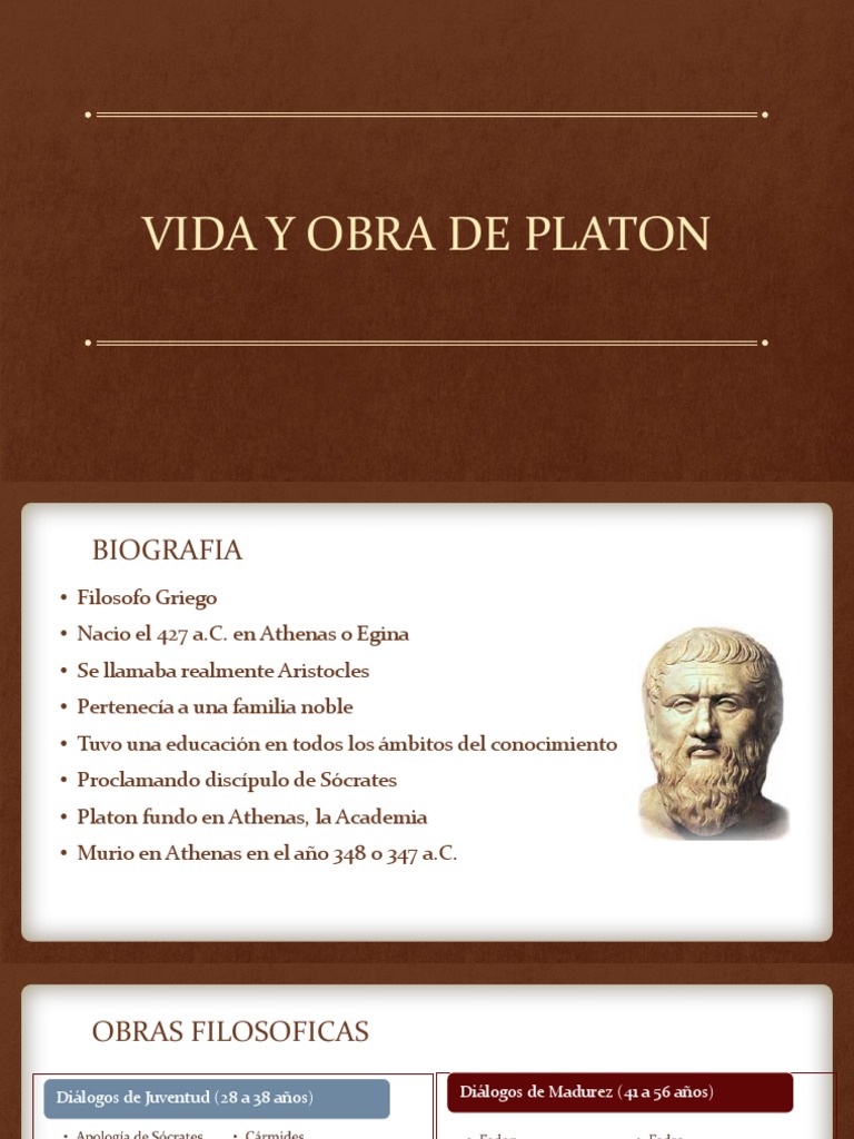 Vida y Obra de Platon | PDF | Platón | Metafísica