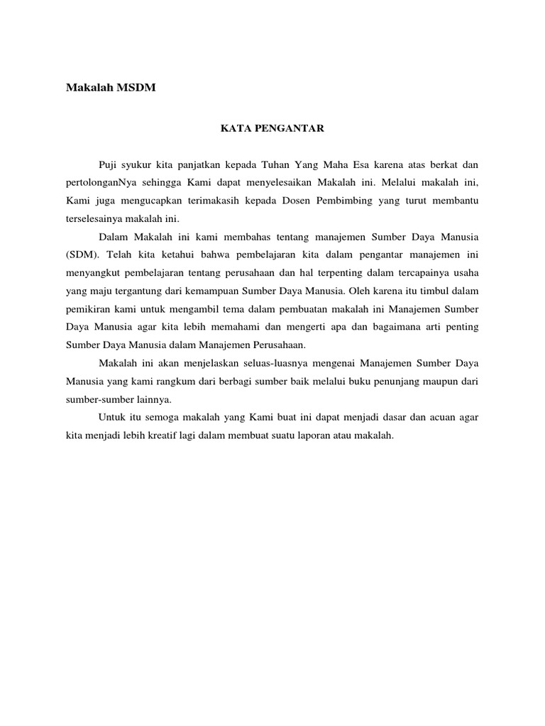 Makalah MSDM | PDF
