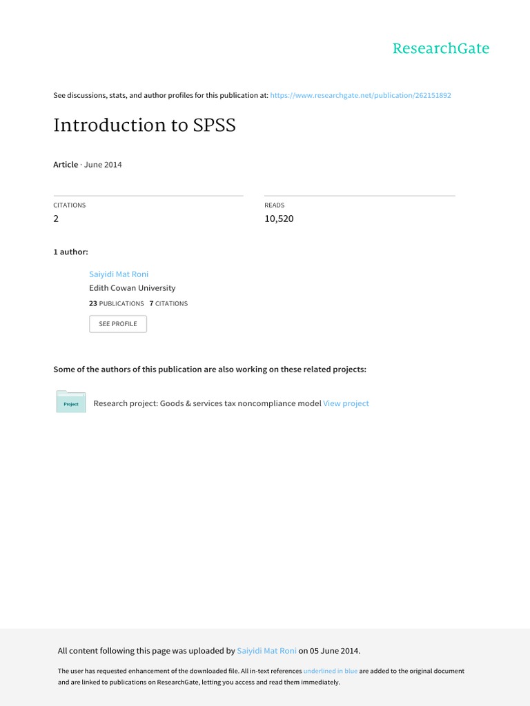 SPSS Guide and Normal Values | PDF | Validity (Statistics) | Cronbach's ...
