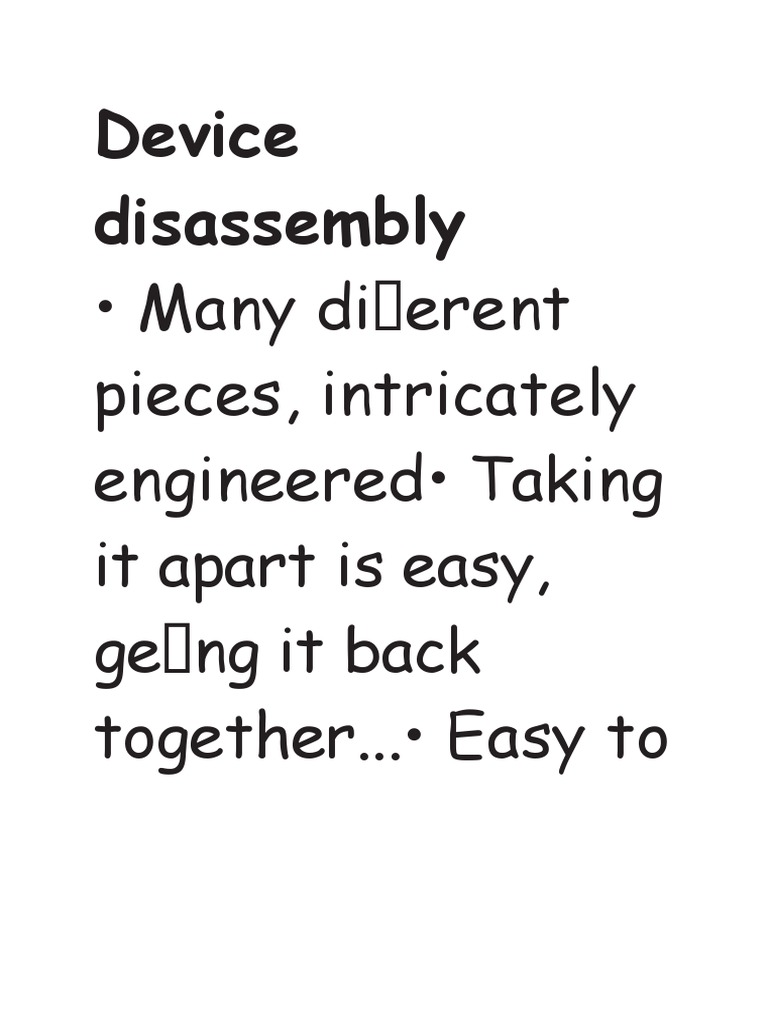 Device Disassembly | PDF