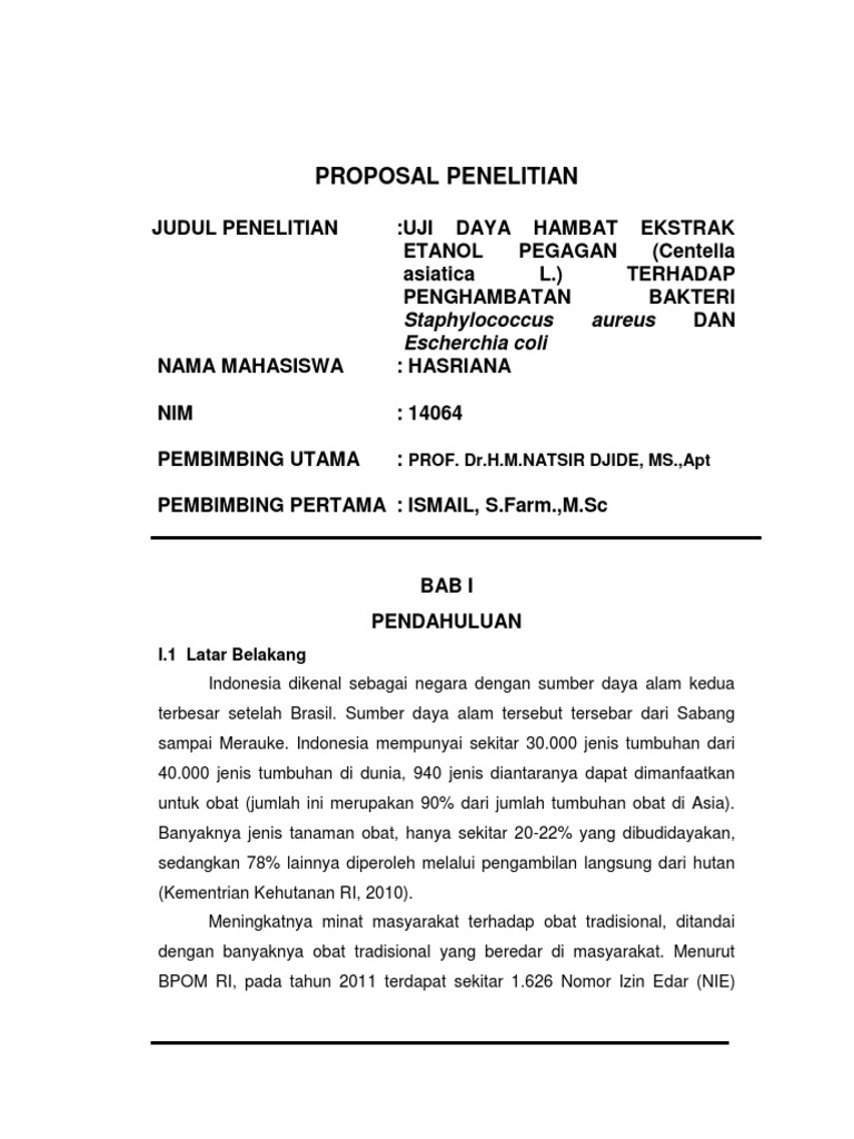 Proposal Penelitian Ria | PDF