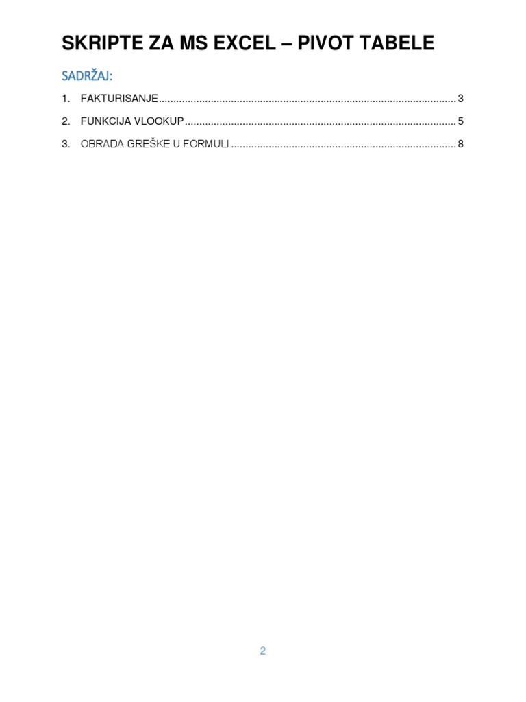 Excel Pivot | PDF