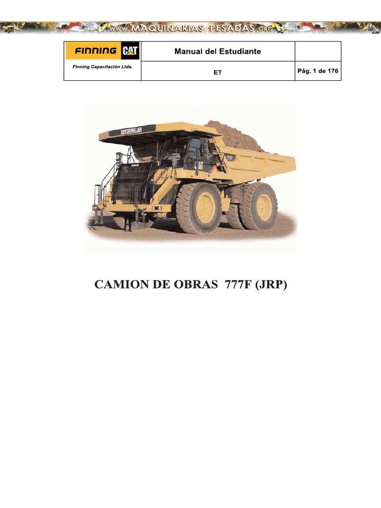 Manual de Estudiante Cat 777F | PDF