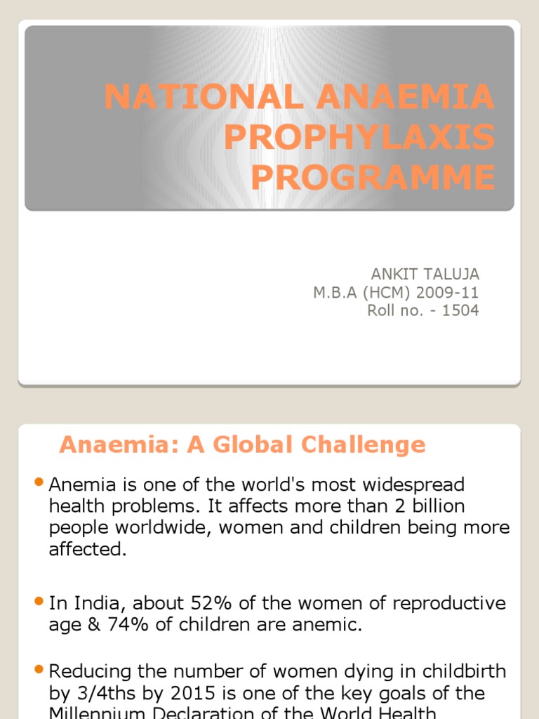 National Nutritional Anemia Prophylaxis | PDF | Pregnancy | Anemia