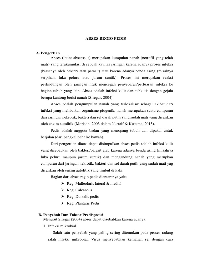Abses Regio Pedis | PDF | Ilmu Sosial