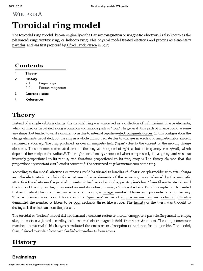 Toroidal Ring Model - Wikipedia | PDF | Solid State Engineering | Physics