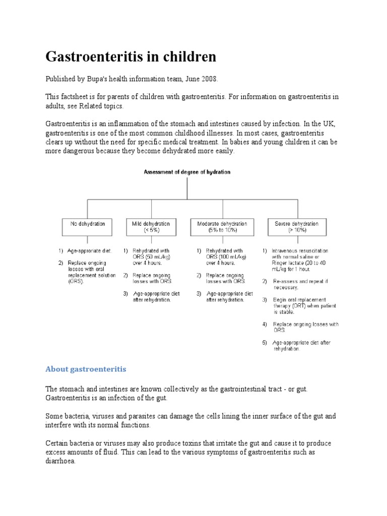 Gastroenteritis in Children | PDF | Diarrhea | Foodborne Illness