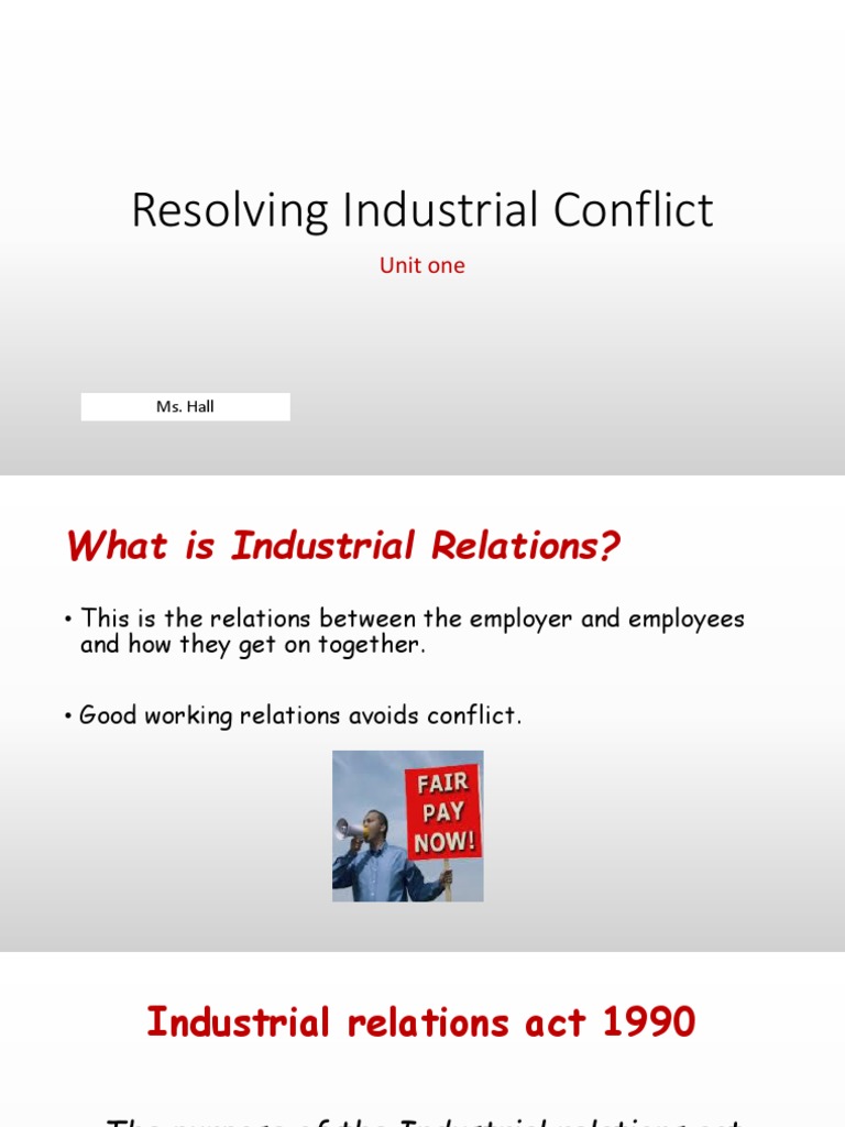 Resolving Industrial Conflict | PDF | Strike Action | Trade Union