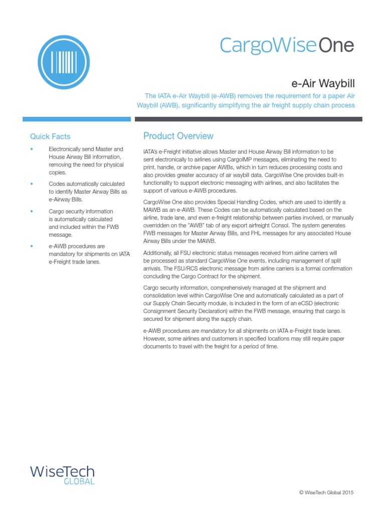 EAWB Product Sheet | PDF | Logistics | Industries
